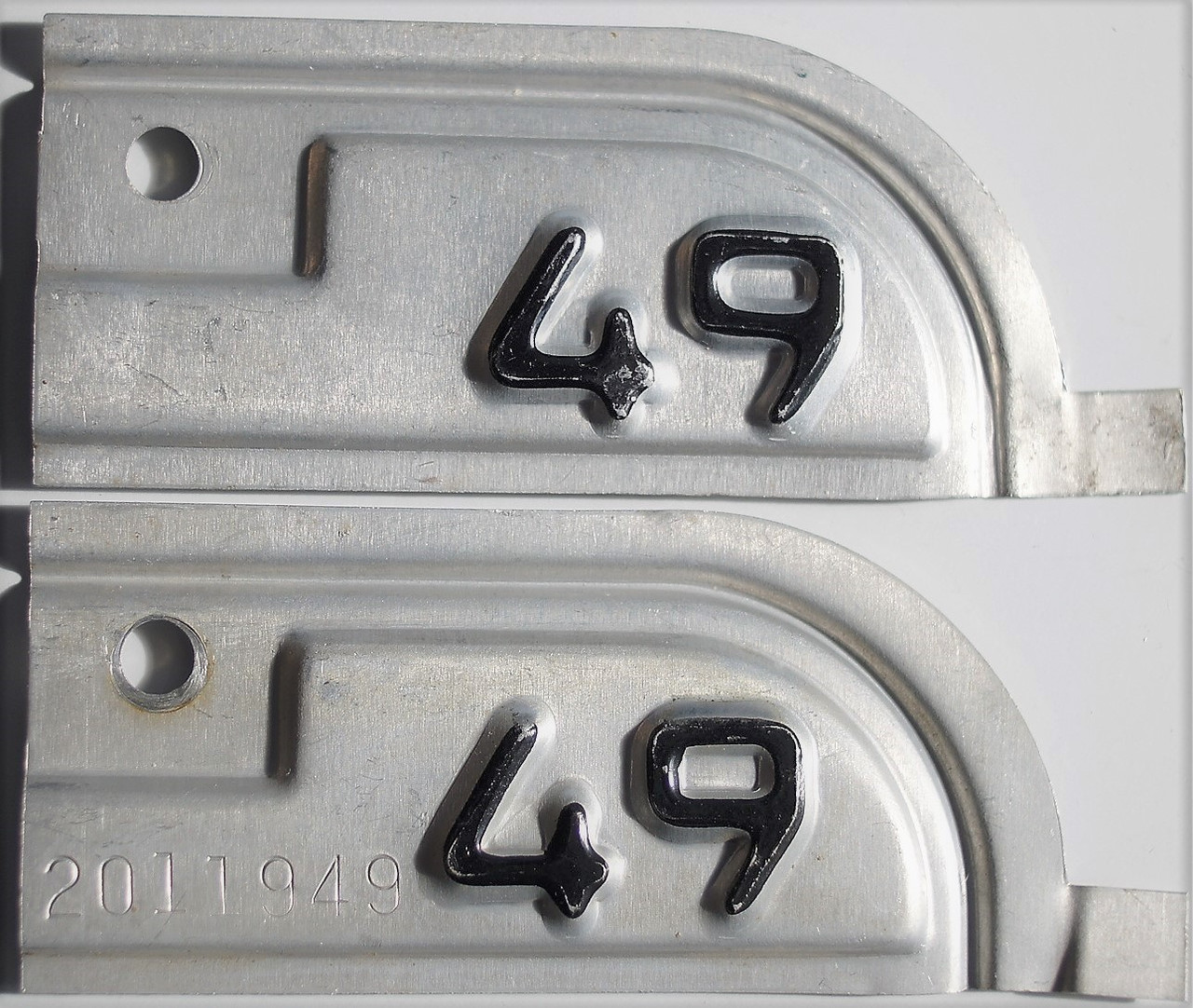 California License Plate Tabs 1949 - Classic License Plates