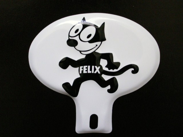 Felix License Plate Topper, Metal Reproduction
