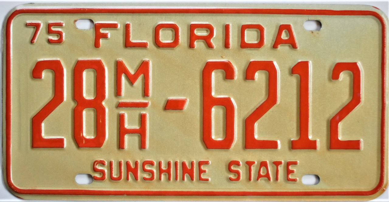 1975 florida mobile home tag