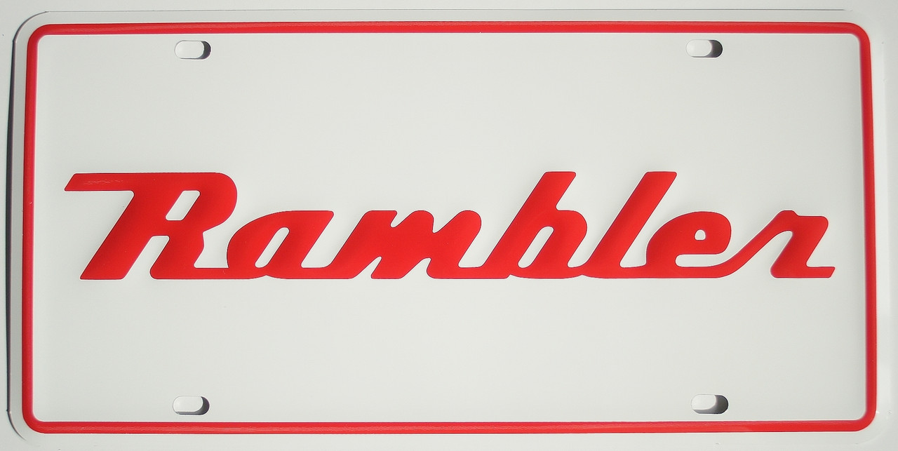 Rambler Novelty License Plate Script - Classic License Plates