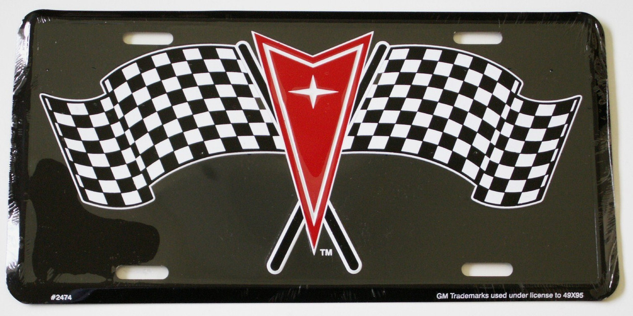 Pontiac Checkered Flag - Classic License Plates