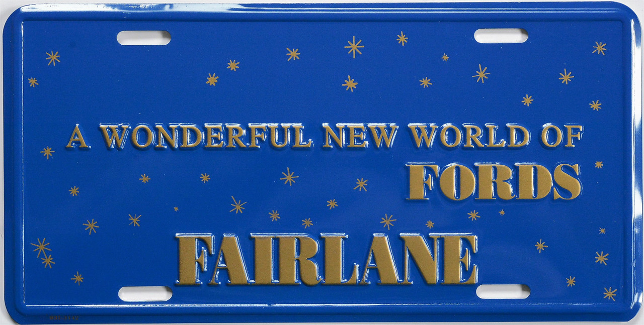 Ford Fairlane Souvenir Plate - Classic License Plates