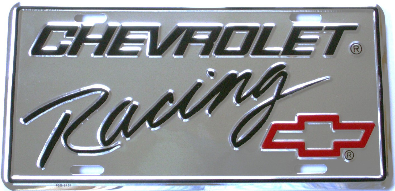 Chevrolet Racing License Plate - Mirror Finish - Classic License Plates