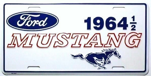 1964 1/2 Ford Mustang License Plate - Classic License Plates