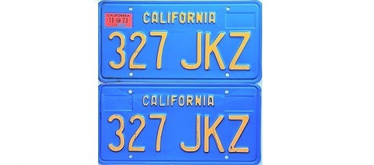 Old California license plates - Classic License Plates