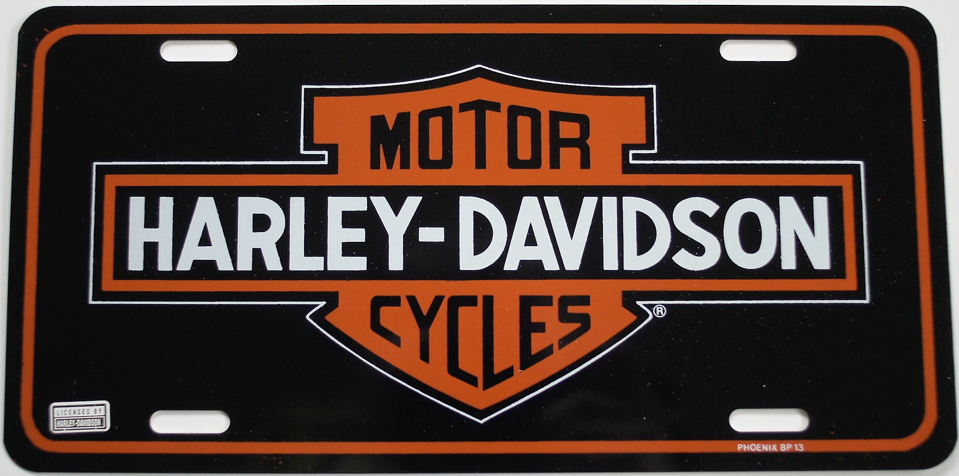 Harley-Davidson Motorcycles Plate Black - Classic License Plates
