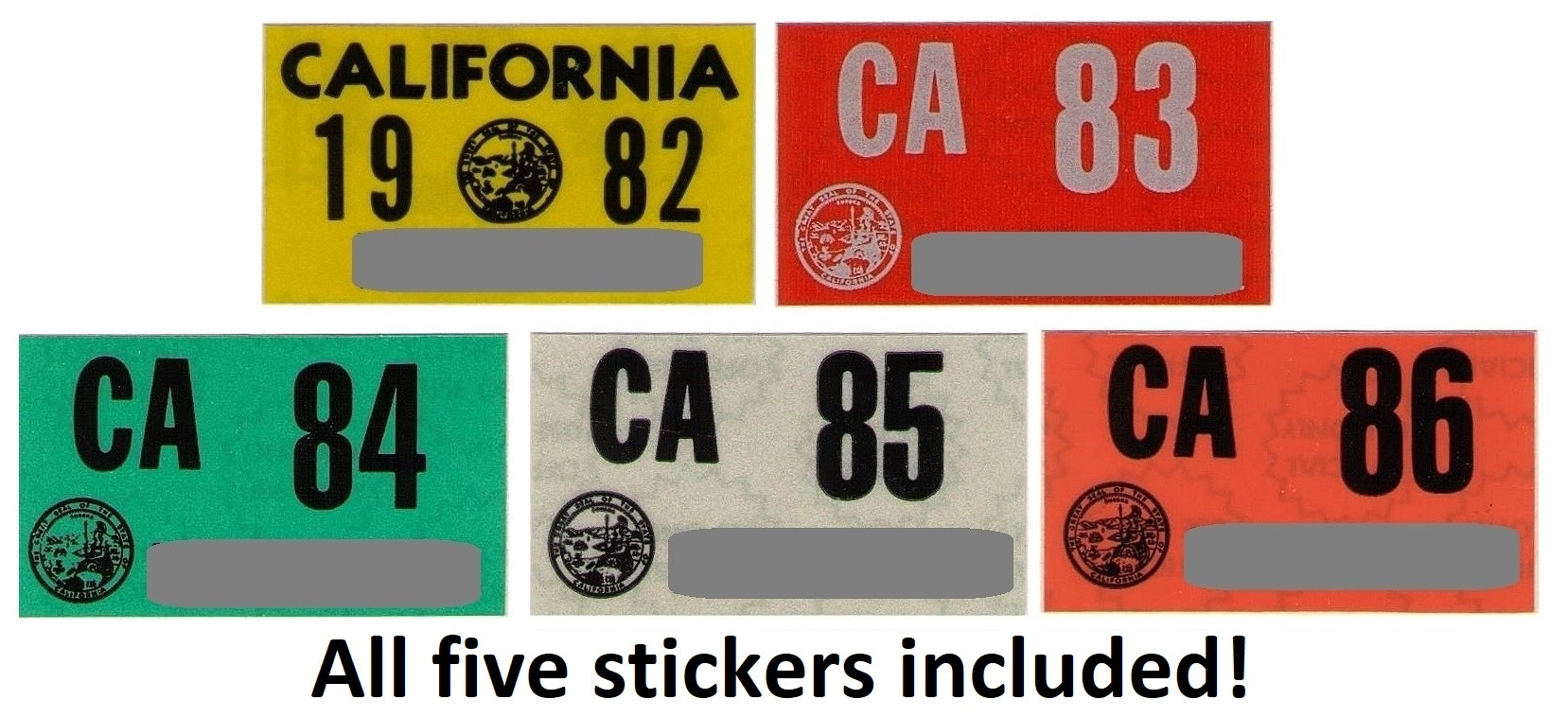 Old California License Plate Stickers - Page 1 - Classic License Plates