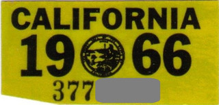 1966 California Sticker