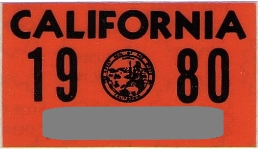 NOS 1980 California Sticker Mint