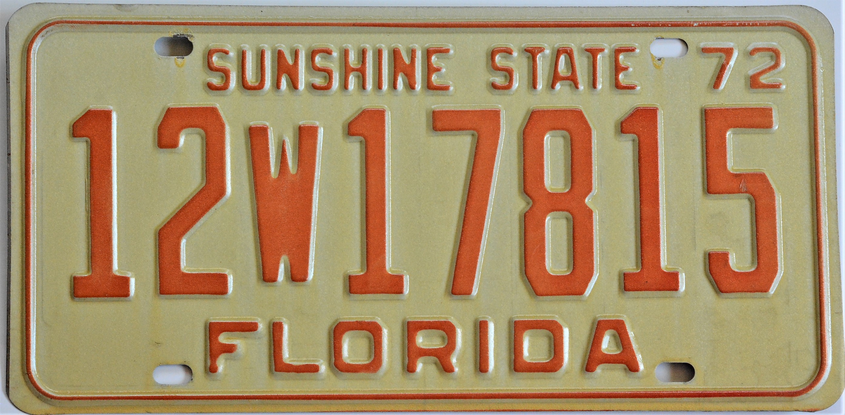 1972 Florida Tag SOLD - Classic License Plates