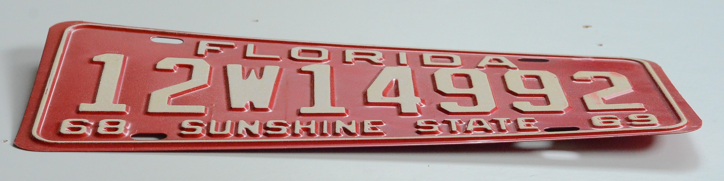 Old 1968 Florida License Plate - SOLD - Classic License Plates