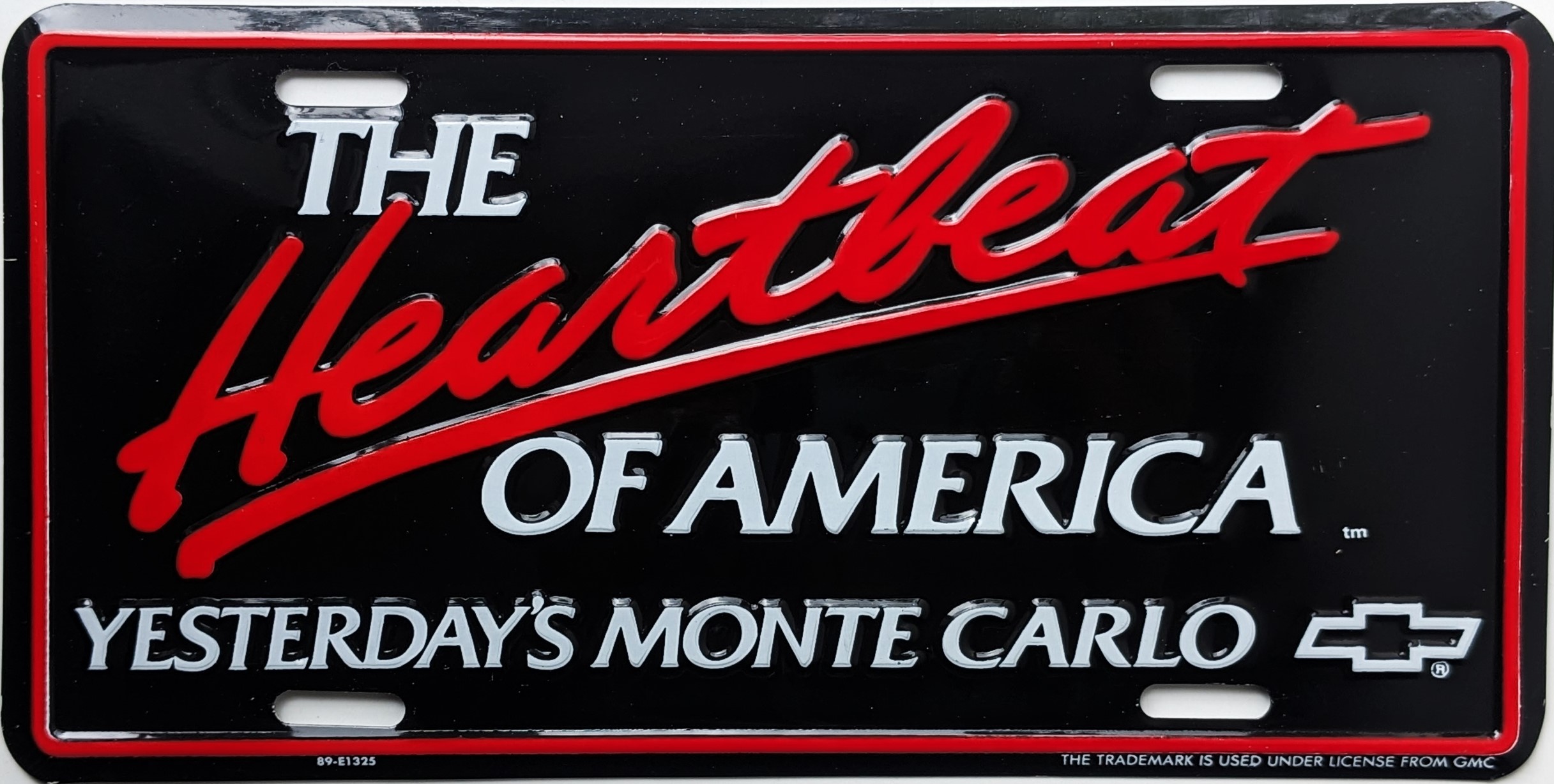 Heartbeat of America Yesterday's Monte Carlo - Classic License Plates