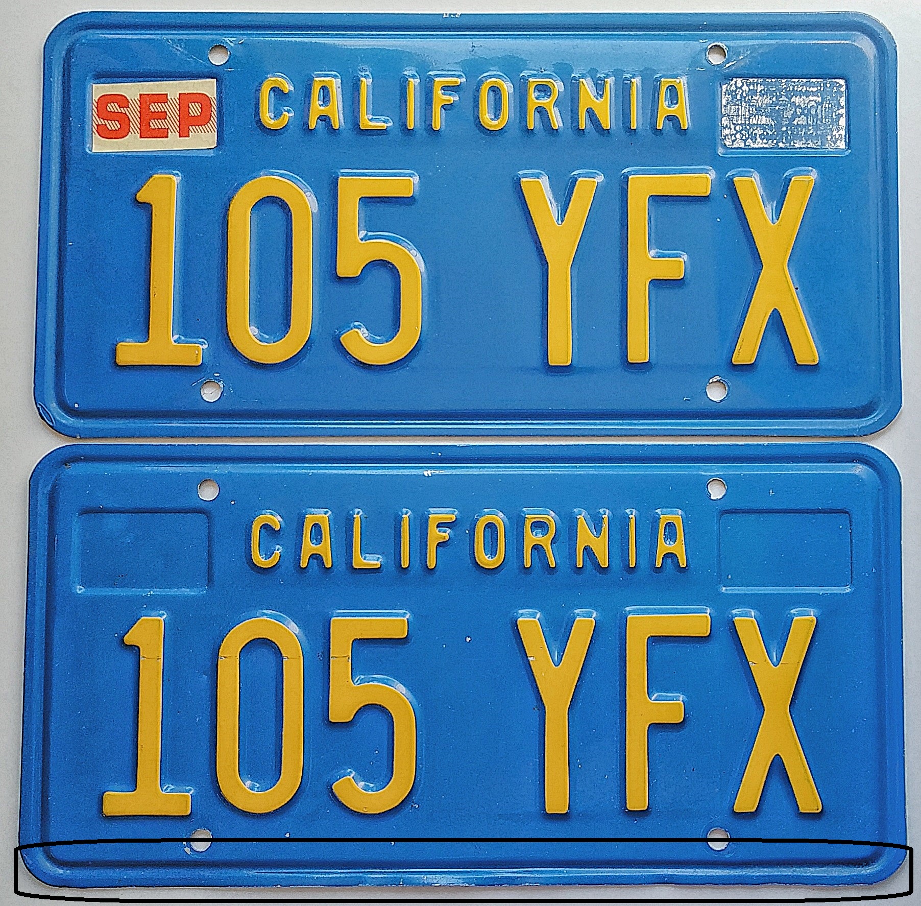 Blue and Yellow California License Plates - Classic License Plates
