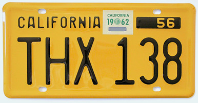 THX 138 American Graffiti Novelty Plate - Classic License Plates