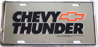 Chevy Thunder Novelty Plate Chrome-Style - Classic License Plates