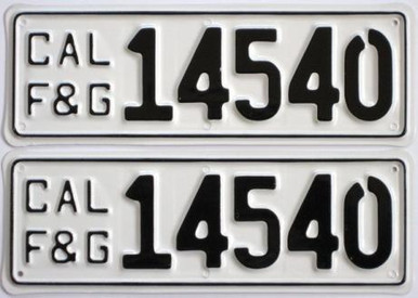 California Fish and Game License Plates - Classic License Plates