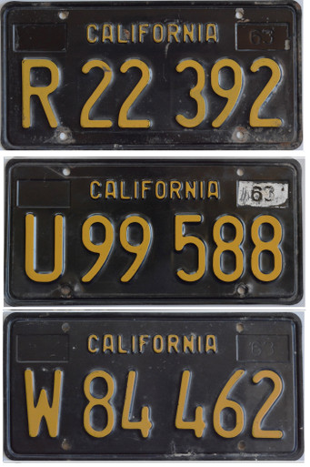 Black California License Plates - SOLD - Classic License Plates