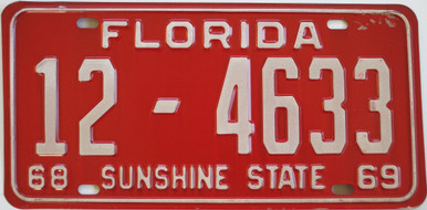 1968 Florida Tag - Classic License Plates