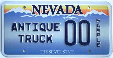 Old Nevada Sample License Plate, Antique Truck