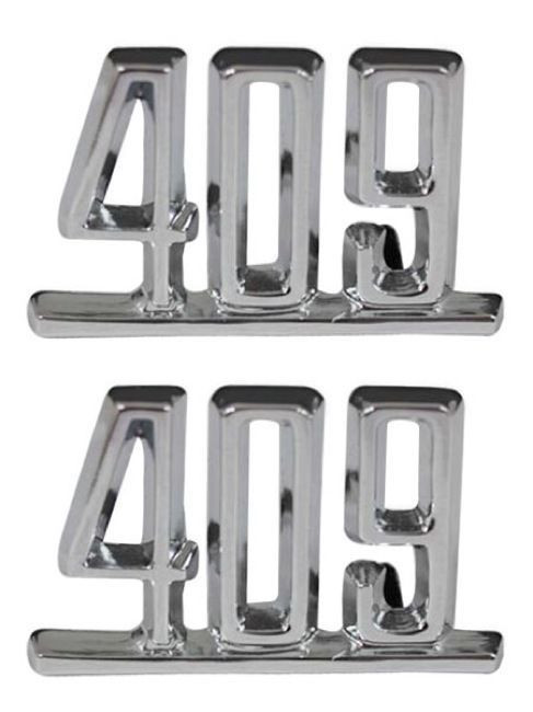 64 Chevy Impala 409 Front Fender Trim Emblems - I-5 Classic Chevy