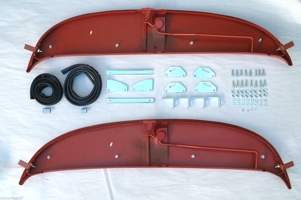 67 1967 Chevy Impala Metal Fender Skirts With Aluminum Trim Moldings ...