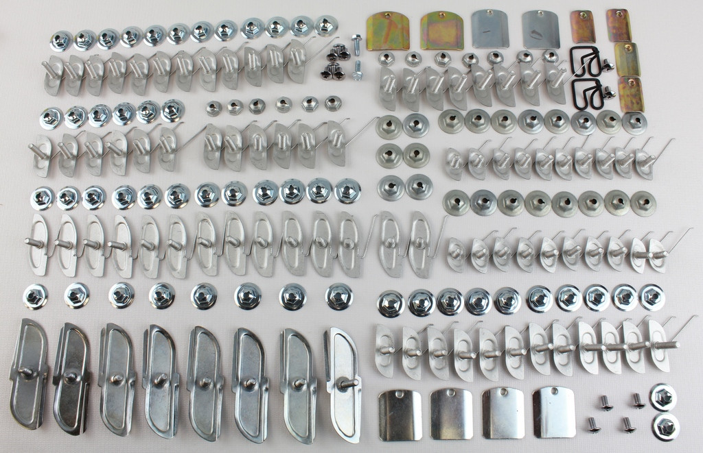 57 1957 Chevy 4-Door Bel Air & 210 Stainless Side Molding Trim Clip Set ...