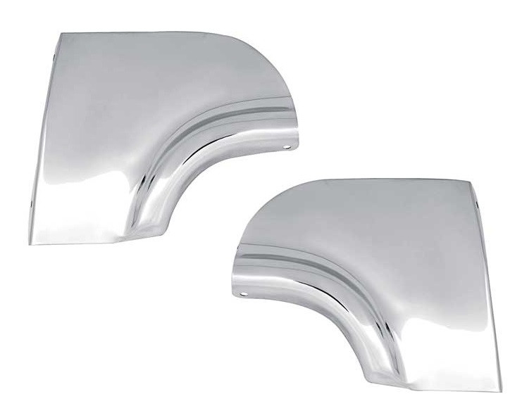 55 CHEVY FENDER SKIRT TRIM STAINLESS SCUFF PADS 1955 - I-5 Classic Chevy