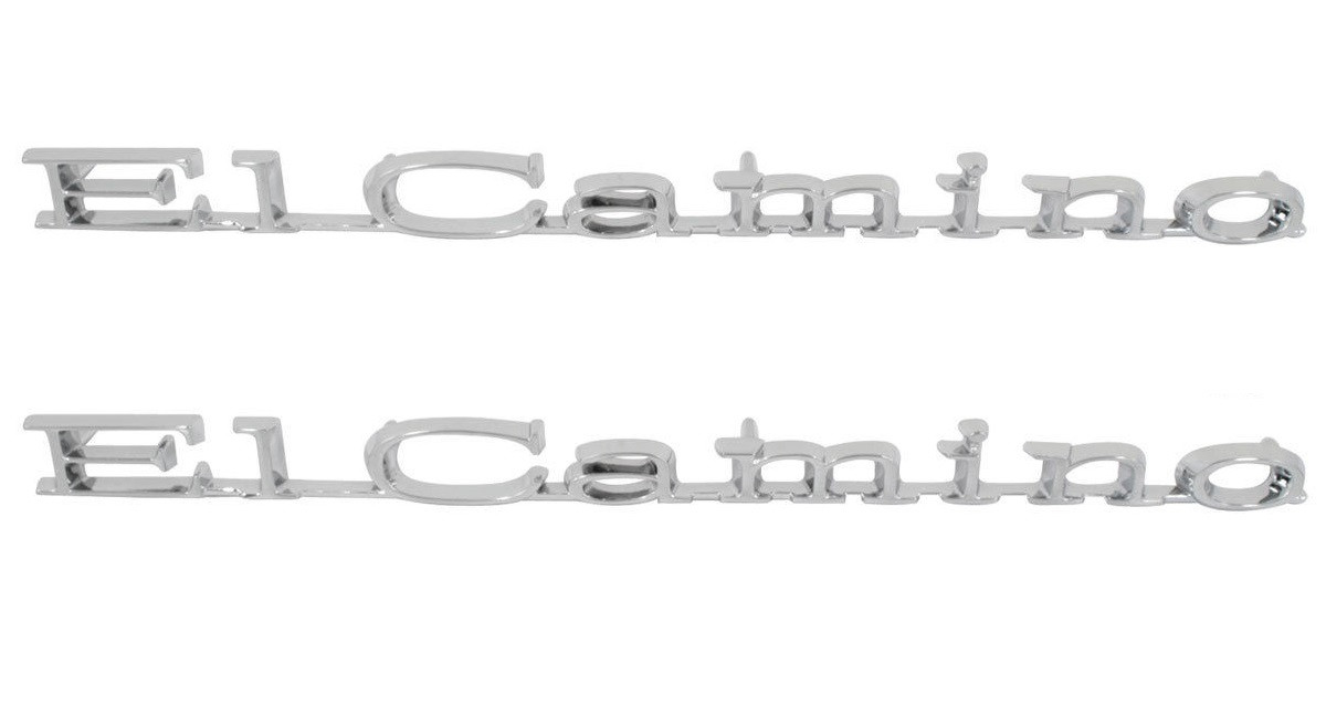 71 72 73 74 75 Chevy El Camino Front Fender Script Chrome Emblems - I-5 ...