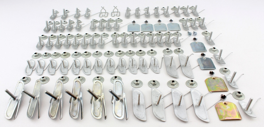 56 Chevy 210 4 Door Complete Side Molding Stainless Trim Clip Set 1956 ...