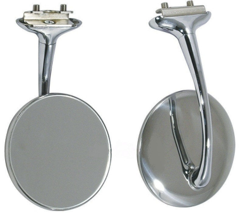 4" Long Arm Peep Mirror Outside Rear View Door Frame Hot Street Rat Rod ...