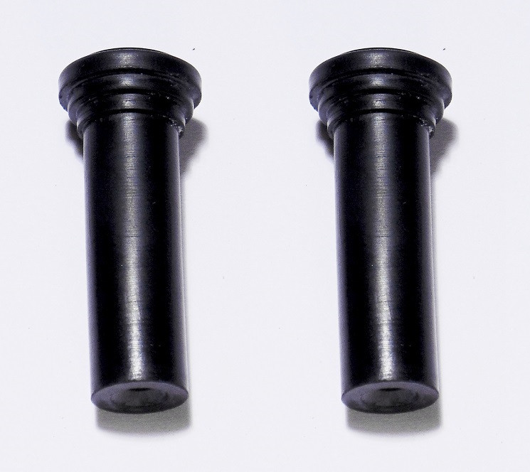 55 56 57 58 59 60 Chevy Door Lock Rod Knobs Black Pair - I-5 Classic Chevy