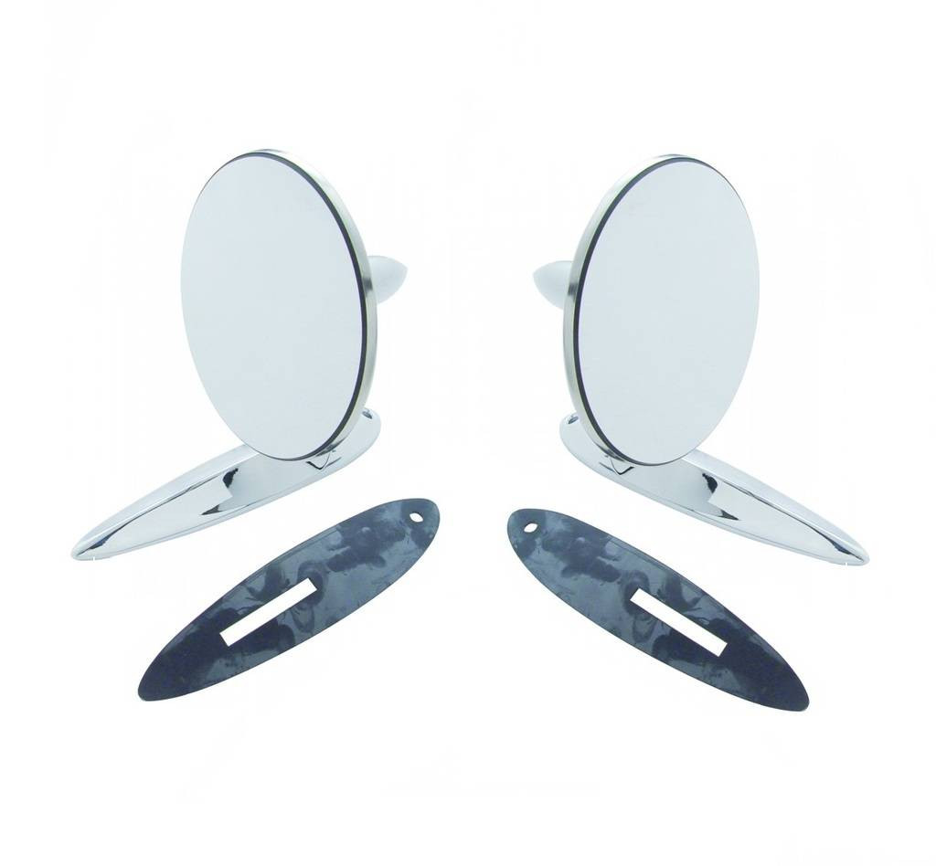 55 56 57 Chevy Original New Pair Chrome Trim Exterior Outside Rear View ...