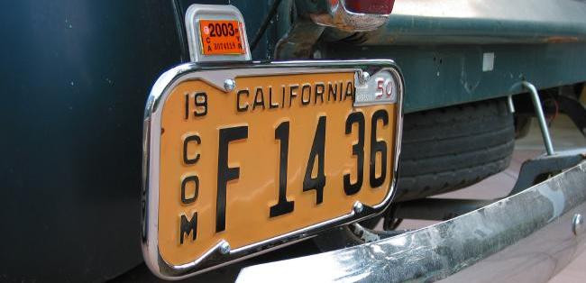 California Vintage Classic License Plate Registration Tag Tab Sticker ...