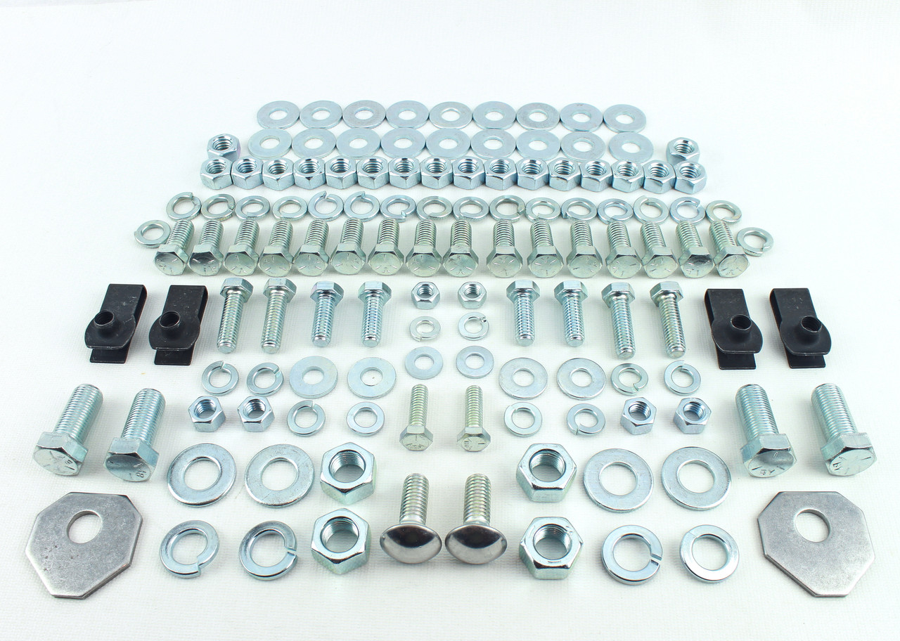 63 1963 Chevy Bel Air Biscayne Impala FRONT Bumper Bolts & Brackets ...