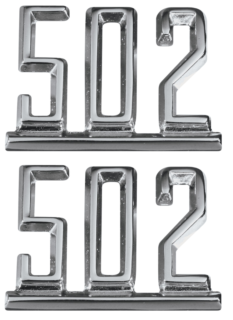 64 65 66 67 Chevy Impala Chevelle Nova Camaro Fender 502 Chrome Script ...