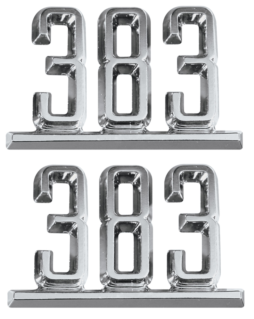 64 65 66 67 Chevy Impala Chevelle Nova Camaro Fender 383 Chrome Script ...