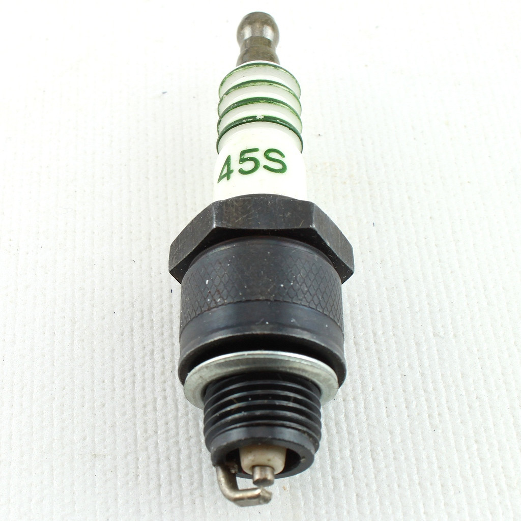 Reproduction AC Delco Fire Ring 4-Green Rings Stripe Spark Plugs # 45S ...