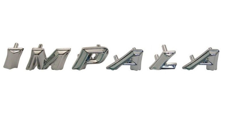 59 1959 Chevy Impala Chrome Side Quarter / Door Emblem Letters 1- Side ...