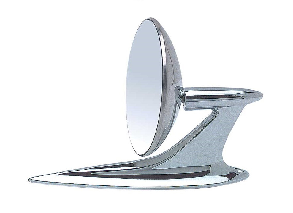 58 1958 Chevy Impala Outside Door Chrome Mirror - I-5 Classic Chevy