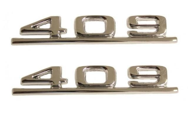 62 63 Chevy Impala 409 Front Fender Emblems Pair 1962 1963