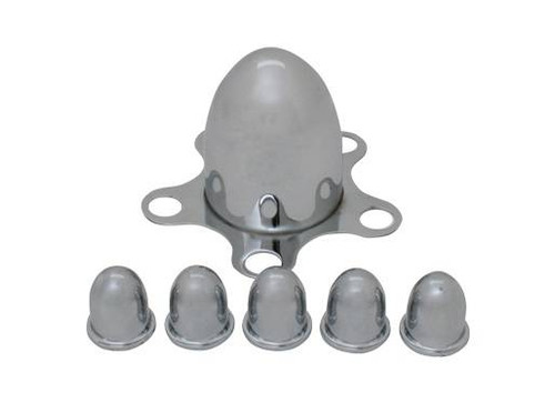 1- Chrome Spider Bullet Center Wheel Hub Cap Cover 5 lug on 4-3/4 CHEVY ...
