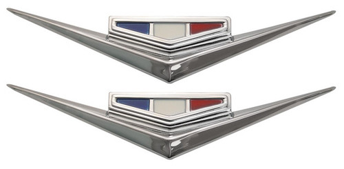 62 63 Chevy Impala 283 Front Fender VEE Emblems 64 Nova - I-5 Classic Chevy