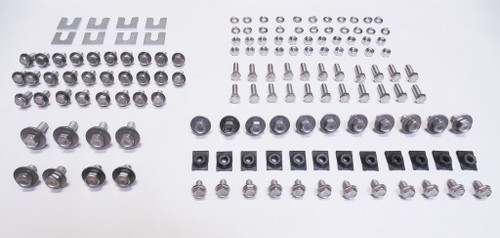 62 63 64 65 66 67 Nova Chevy II STAINLESS Front End Sheetmetal Bolt Kit ...