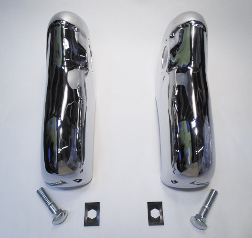 55 1955 Chevy Hardtop & Sedan & Convertible Chrome Rear Bumper Guards ...