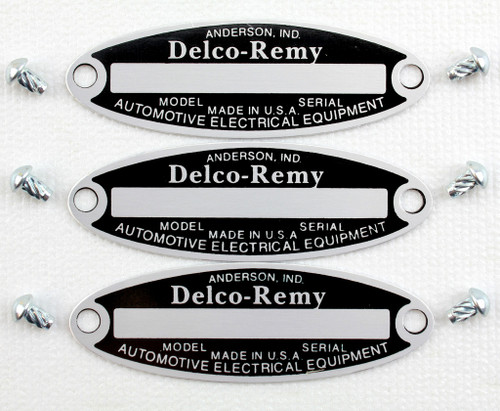 Generator Distributor Starter Motor Delco Remy BLACK Engine Motor Tags ...