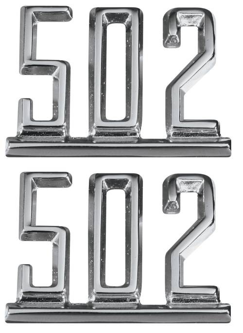 64 65 66 67 Chevy Impala Chevelle Nova Camaro Fender 502 Chrome Script ...