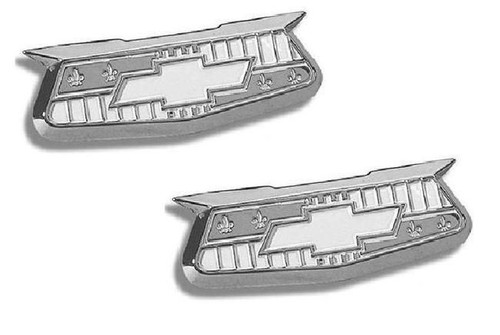 55 56 57 Chevy Chrome Quarter Emblem Crests 1955 1956 1957 - I-5 ...