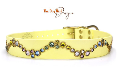 18-21" Pastel Rainbow Wave Pattern on Pastel Yellow