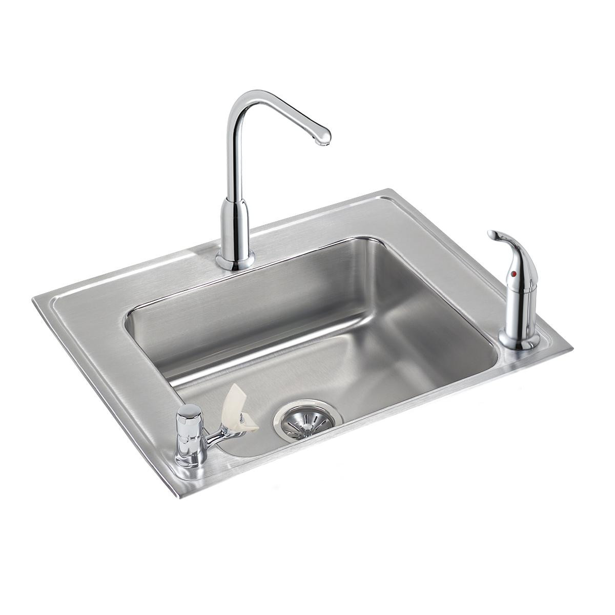 Elkay Lustertone Classic Stainless Steel 28" x 22" x 5-1/2", Single ...