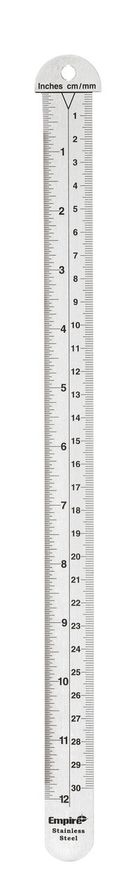Milwaukee 27308 12 in. Hook Ruler (32nds, mm, cm)